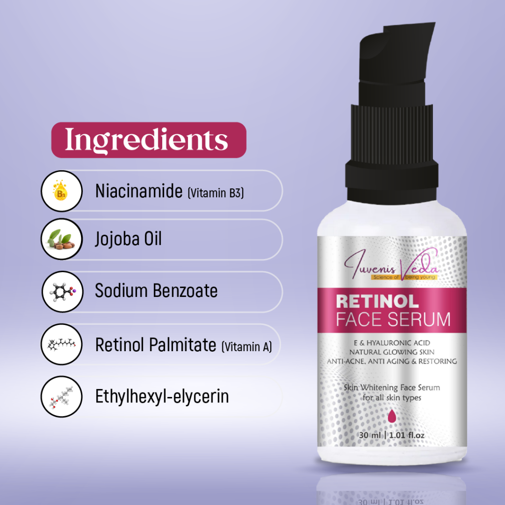 Iuvenis Veda Retinol Face Serum - 30 ML | Advanced Anti-Aging Formula ...